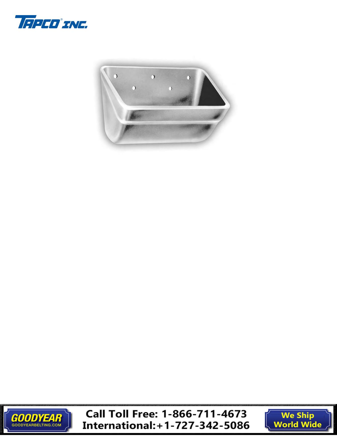 Tapco Elevator Buckets and Bolts GoodyearBelting.com 866-711-4673