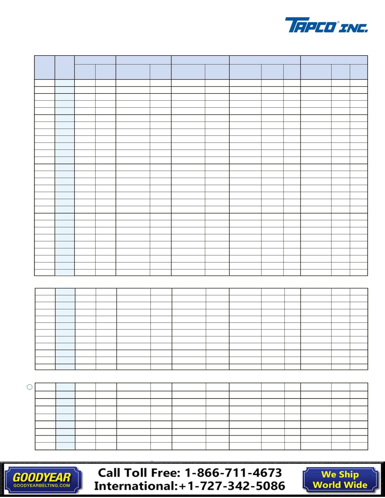 Tapco Elevator Buckets and Bolts GoodyearBelting.com 866-711-4673