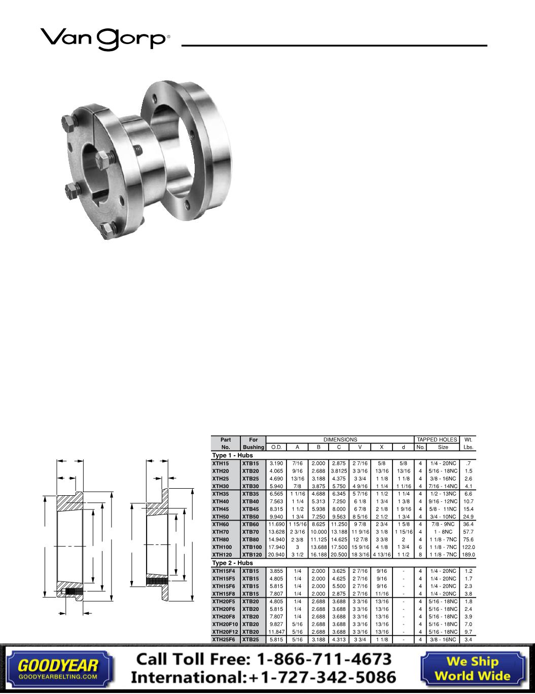 Van Gorp Conveyor Pulleys Goodyear Belting.com 866-711-4673