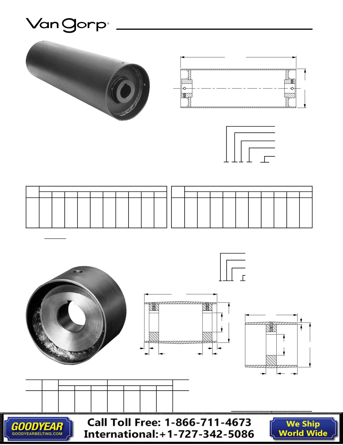 Van Gorp Conveyor Pulleys Goodyear Belting.com 866-711-4673